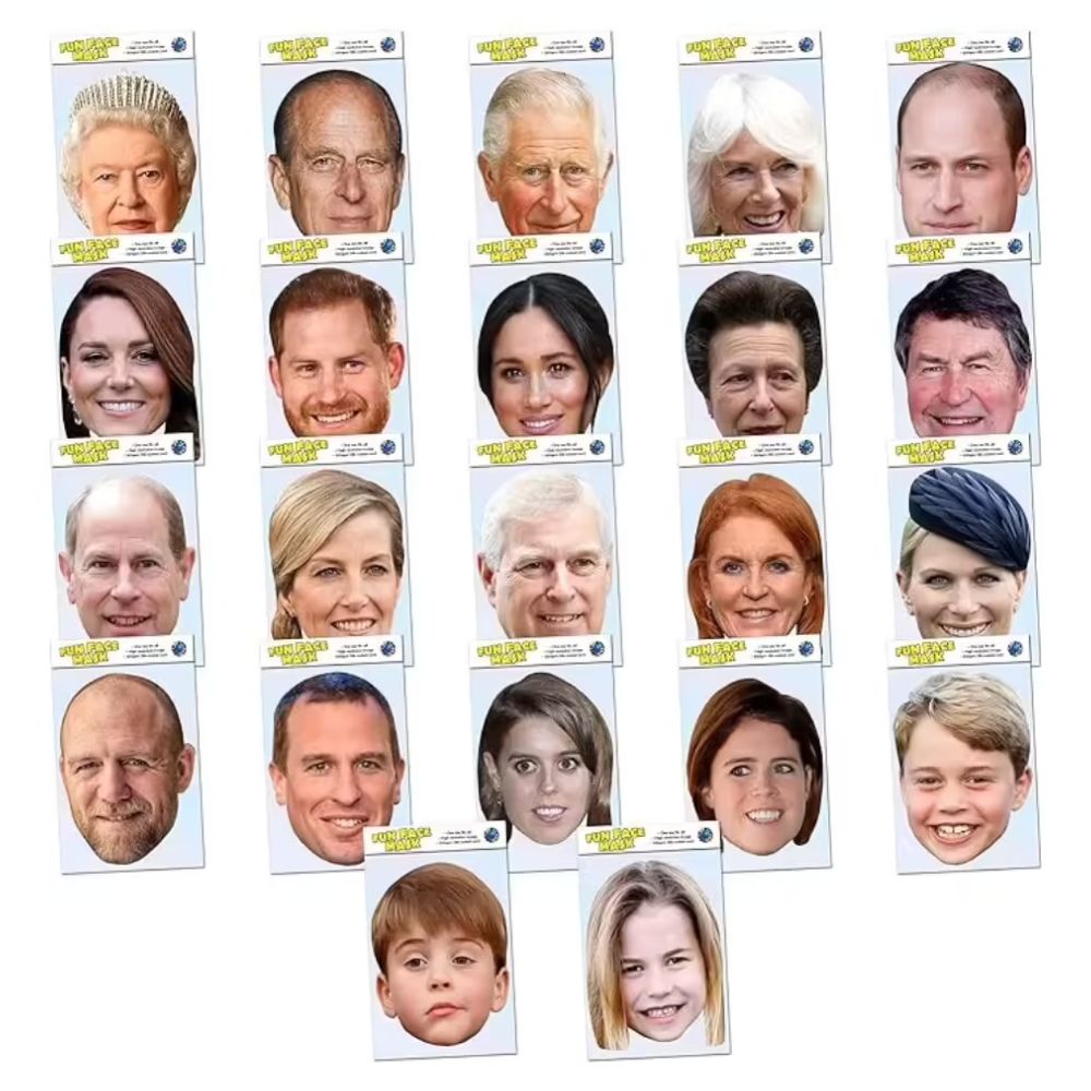 MEGA PACK - 22 Royal Family Masks - Party People