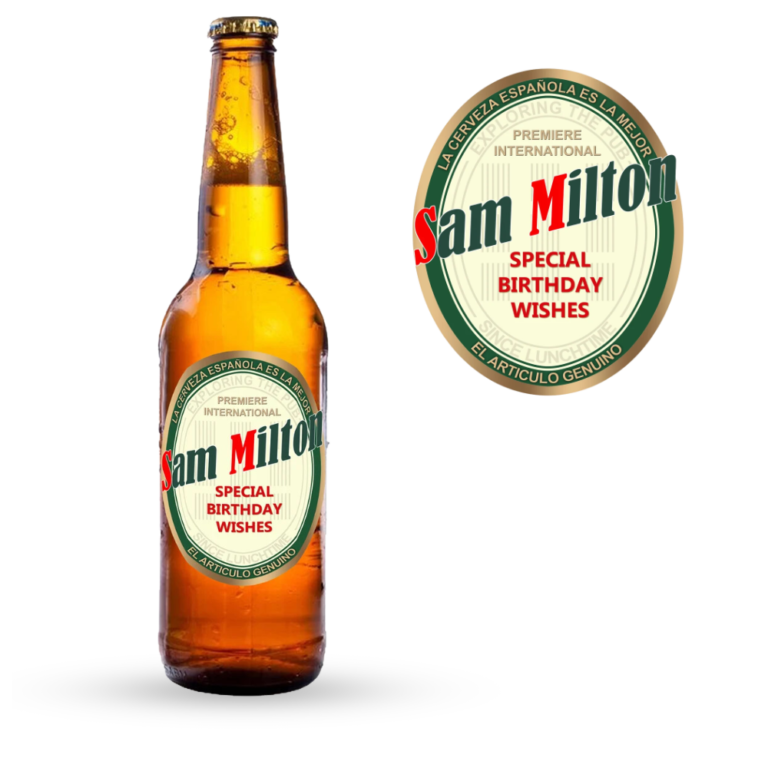 Personalised Beer Bottle Label (Type 1)