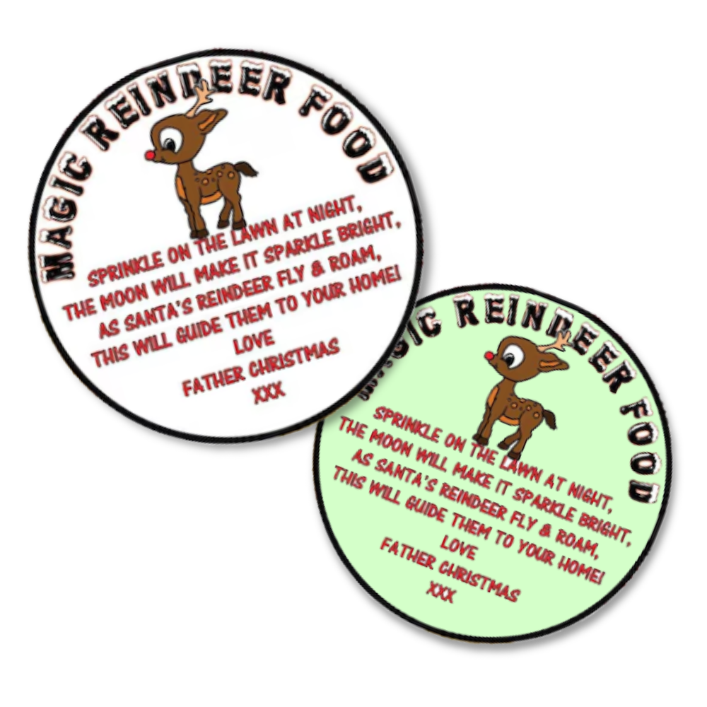 Magic Reindeer Food Stickers (White) - Party People