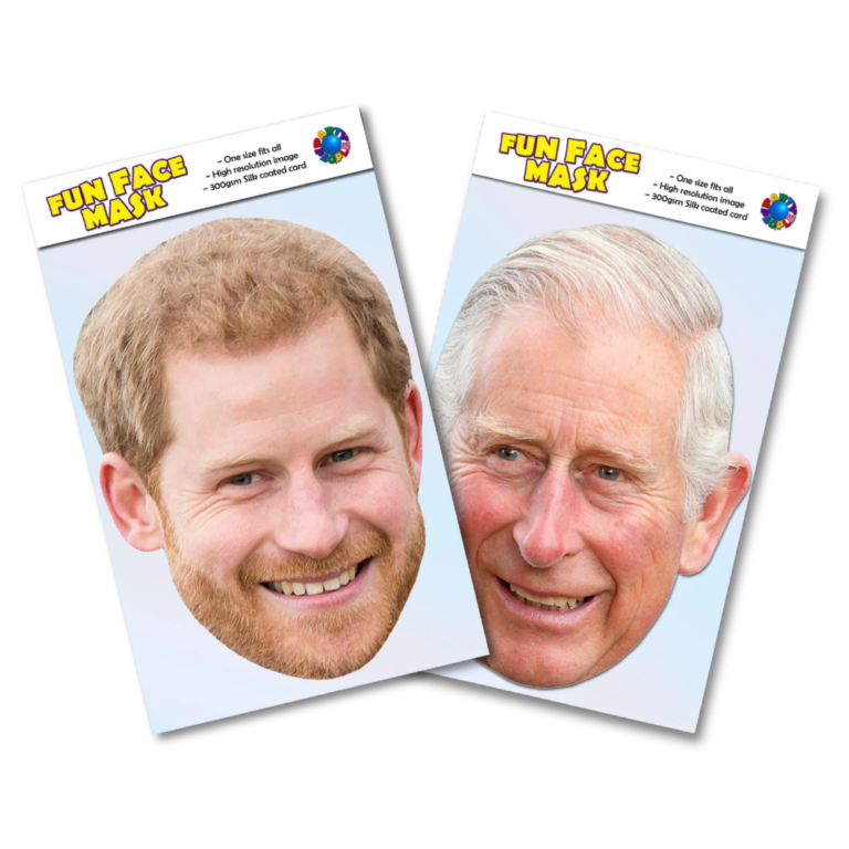 Royal Family Face Mask Pack - Prince Harry, Meghan Markle, More